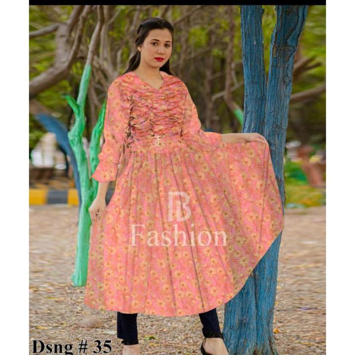 NEW Big Mexi pink Color Frock Type Stitched Dress For Girls pink Maxi ...