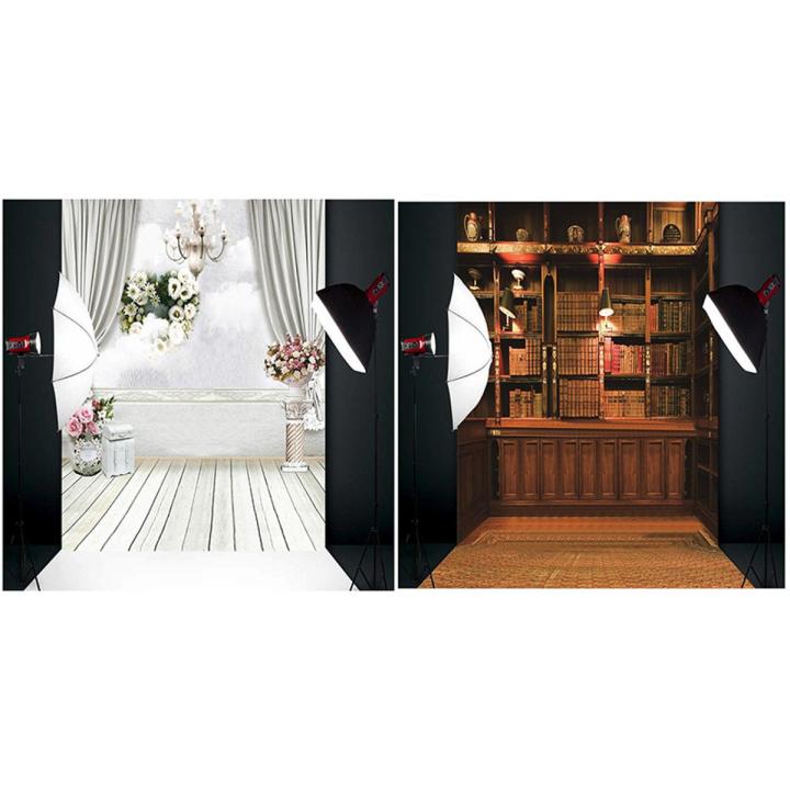 2 Pcs Backdrop Prop Curtain Backdrop Studio Flower Photo Photography ...