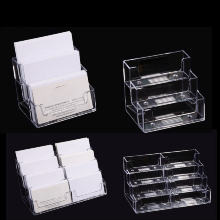 New Plastic Card Box Transparent Storage Name Cards Display Stands ...