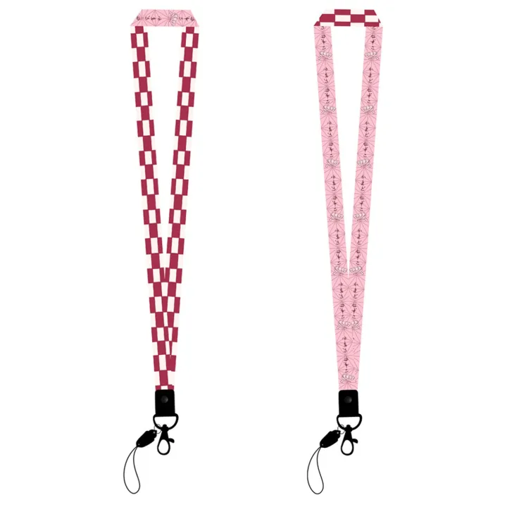 Men Neck Strap Lanyard Kimetsu Anime Demon Slayer Hanging Keychains ...