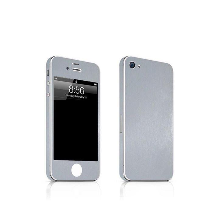 Iphone 4 Silver Brushed Metal Texture Mobile Skin | Daraz.pk
