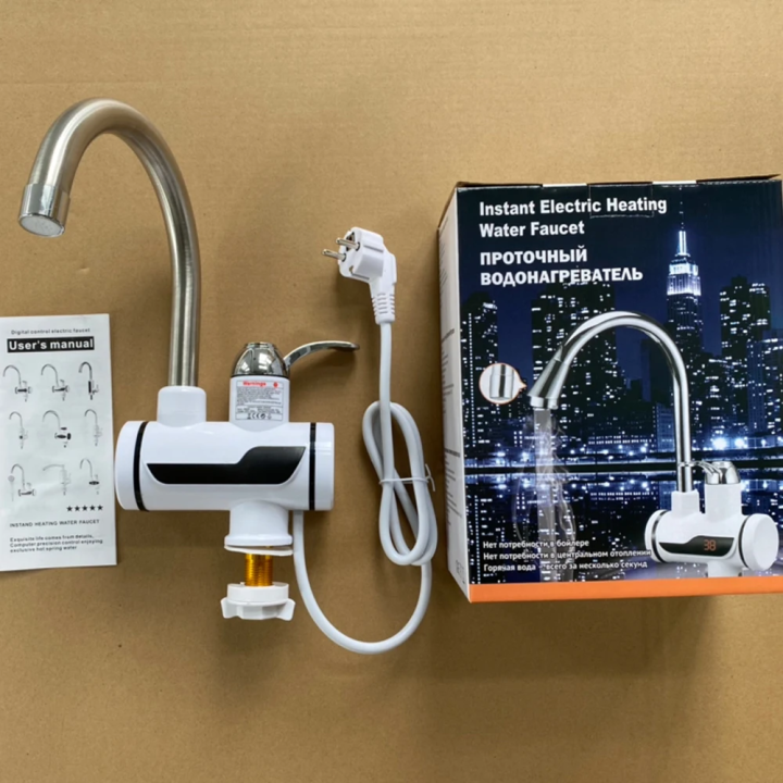 Electric Instant Water Heater Faucet – 3000W Digital Display Tankless ...