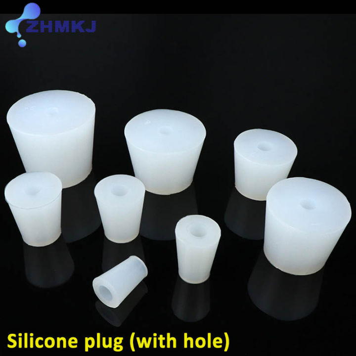 Conical Silicone Plug With Hole Rubber Stopper For Airlock Valve Bottle ...