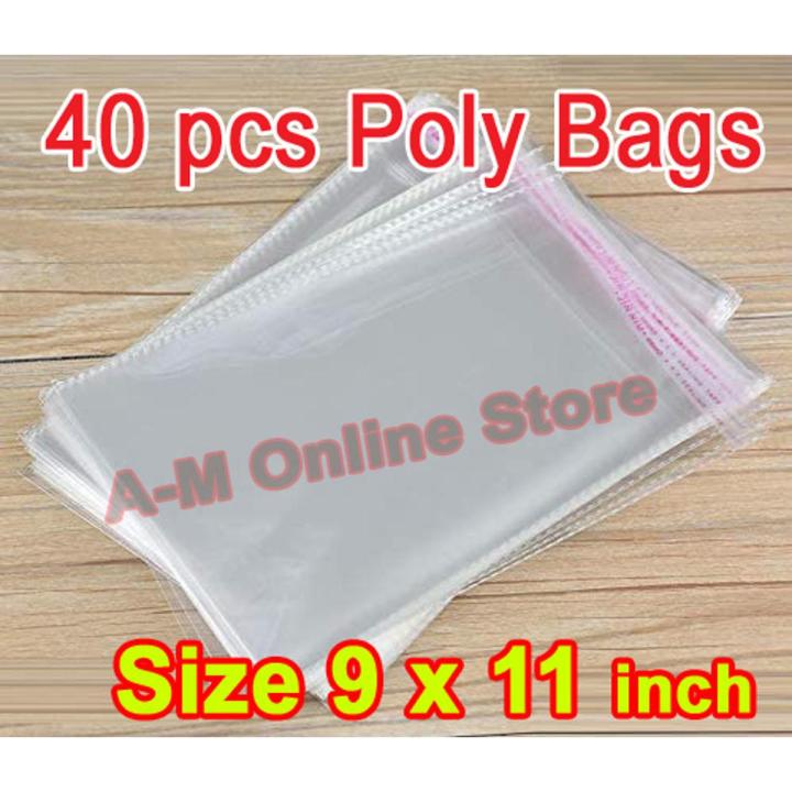 Bundle 40 of (9 X 11 Inch)Resealable Cellophane/BOPP/OPP Cello Poly ...