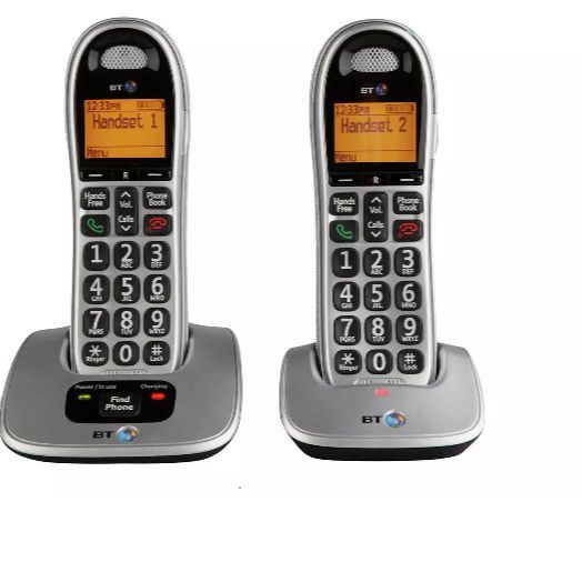 BT 4000 Dual (02 sets) intercom plus PTCL Wireless landline Phone Hearing Aid Compatible with ...