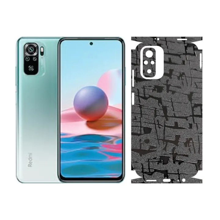 Xiaomi Redmi Note 10 Back Paper 360 China Black Sheet Anti-stain Full ...