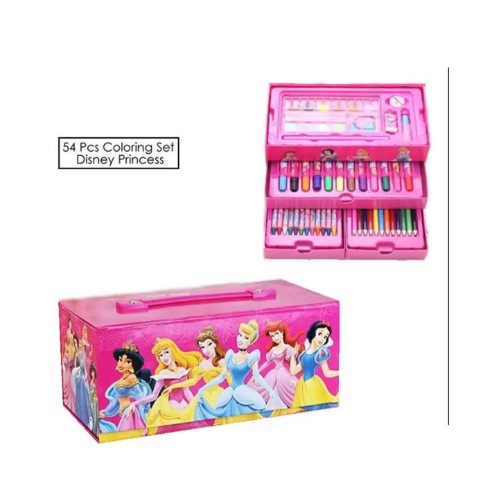 54 PCS Colour kit Colour Paint Crayons Colour Pen Box School Going Box ...