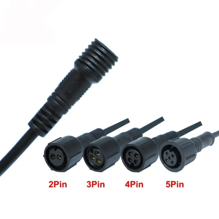 LED Light Connector 2Pin 3Pin 4Pin Male to Female Led Connector Black ...