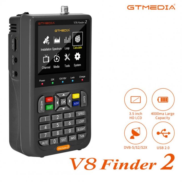 V8 Finder2 Meter Satellite Signal Finder Dvb-s2x/s2/s Wifi 2.4g Digital ...