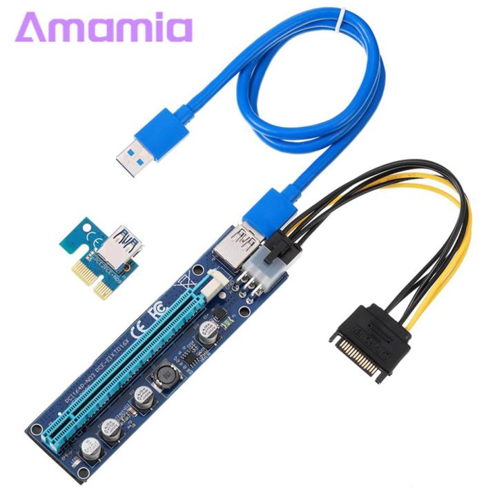 Amamia PCI-E Riser Card Easy Disassembly PCI-E 1X to 16X Graphics Card ...