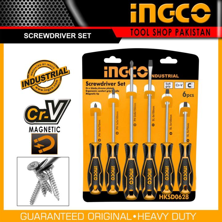 Ingco 6pcs Screwdriver Set - ( A-T ) | Daraz.pk