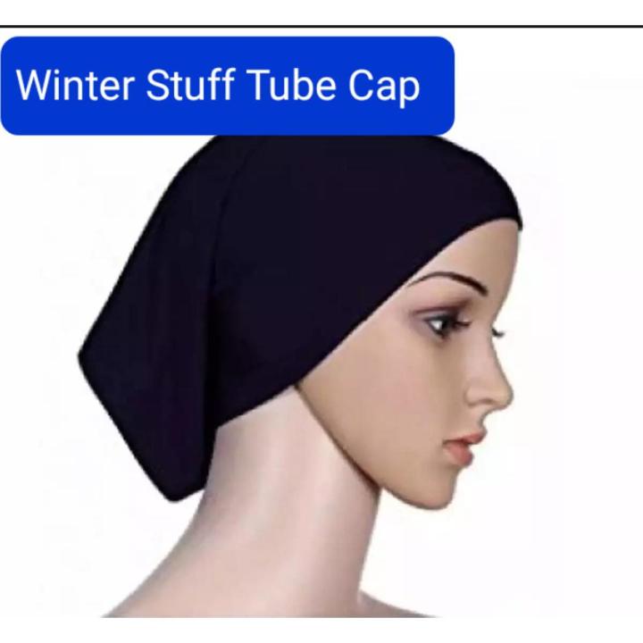Pack of 05, Tube cap winter stuff / Inner Tube cap / Inner hijab cap ...