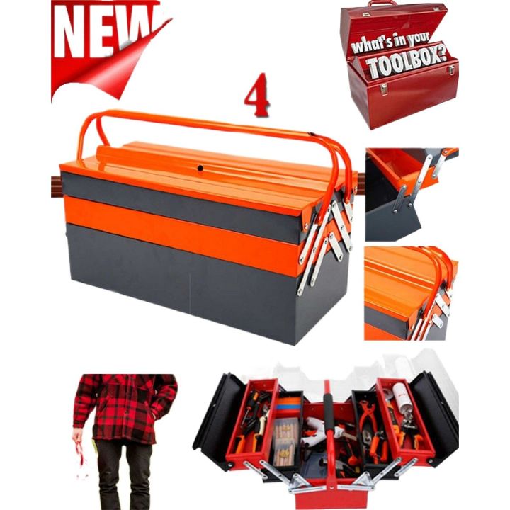 Imported Iron Tool box, with 4-Trays,21 inch,iron material for multiple ...