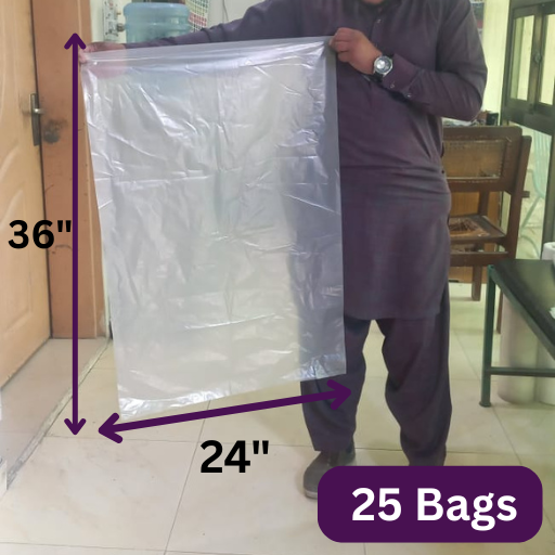 Large Polythene Bags 24 inch length X 36 Inch width Inch Plastic ...