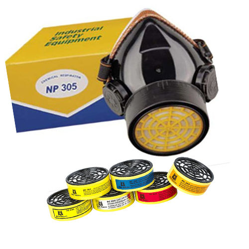NP 305 Epoxy Resin Safety Mask with Extra Cartridges / Filters Gas Mask ...