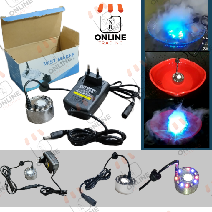 Ultrasonic Humidifier With 24v Adaptor ( LED Colors Mist Maker Fogger ...