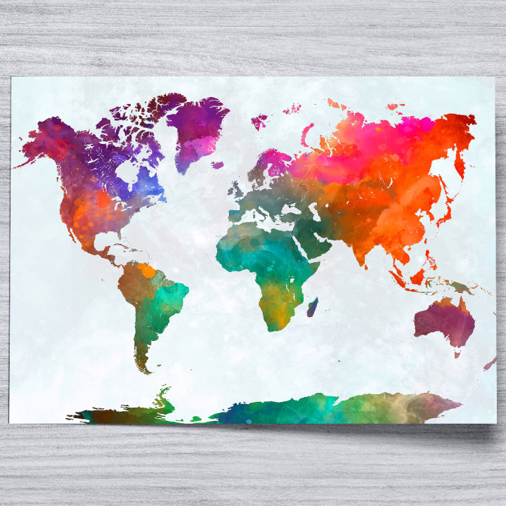 World Map Sticker Poster (MS Design) | Daraz.pk