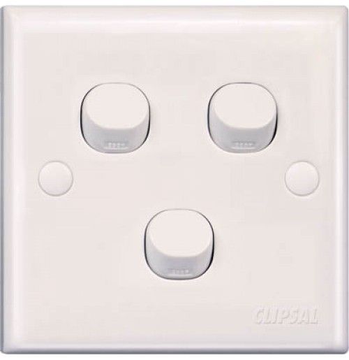 clipsal 3 gang 10AX switch, highest quality switch | Daraz.pk