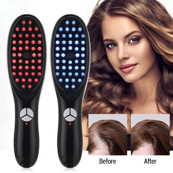 Electric Scalp Massager Comb for Hair Growth & Anti Hair Loss - Red ...