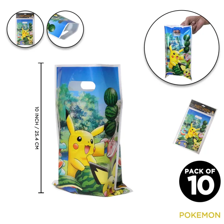 Pokémon Goodie Bags for Kids Birthday Party – 10 Inch x 6.5 Inch ...