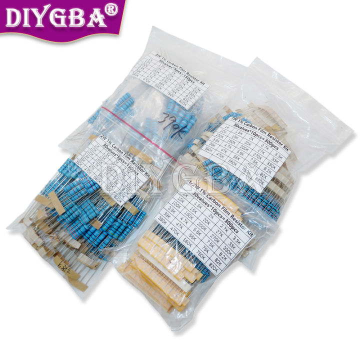 150PCS/Set 30 Kinds 1/4W 1/2W 1W 2W 3W Resistance 1% Metal Film ...