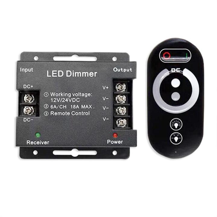 18A LED Monochrome Controller Dimmer 12V 24V with RF Wireless Touch ...