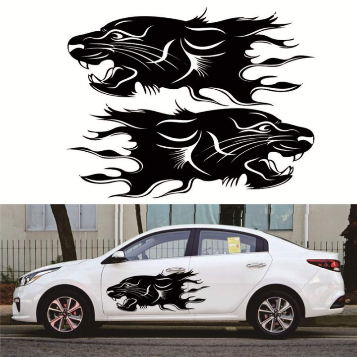 2 Pcs Car Sticker Car Body Racing Side Door Long Stripe Stickers Auto ...
