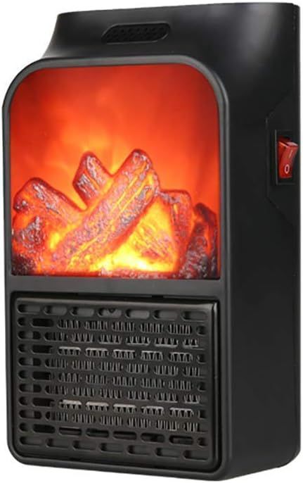 Portable electric fireplace lamp LED flame log effect mini stove heater ...