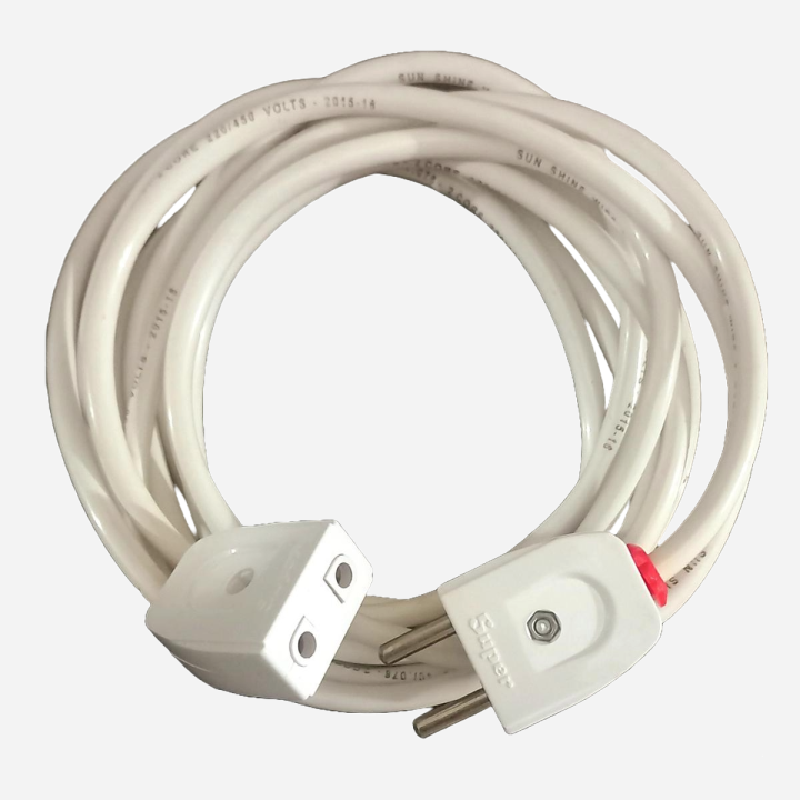 Flexible Extension Cable with 2-Pin Female Male Electric Plug and ...