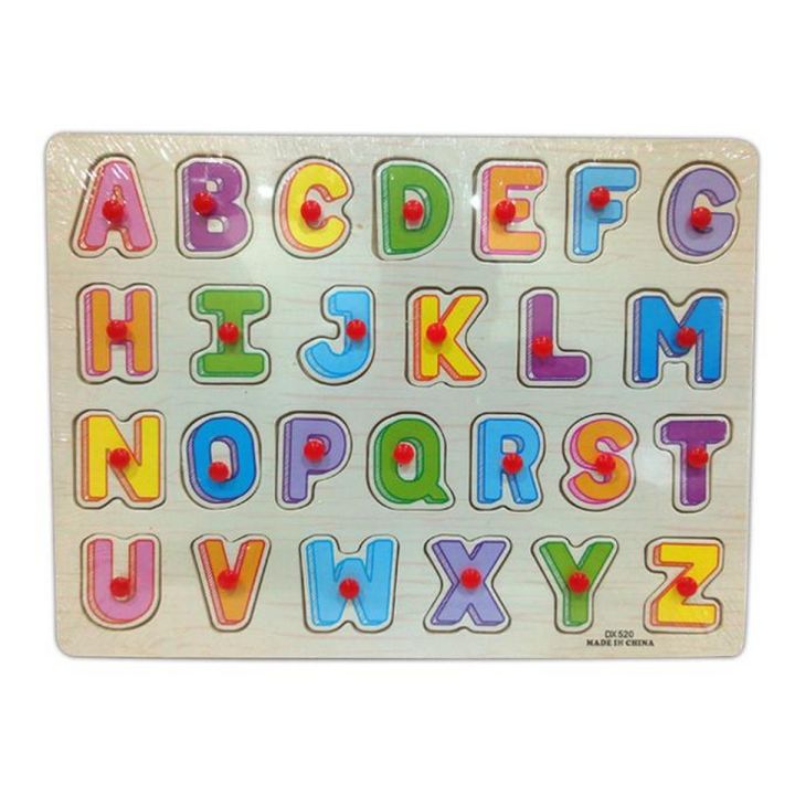 Funny ABC Capital Alphabets Learning Wooden Puzzle | Daraz.pk