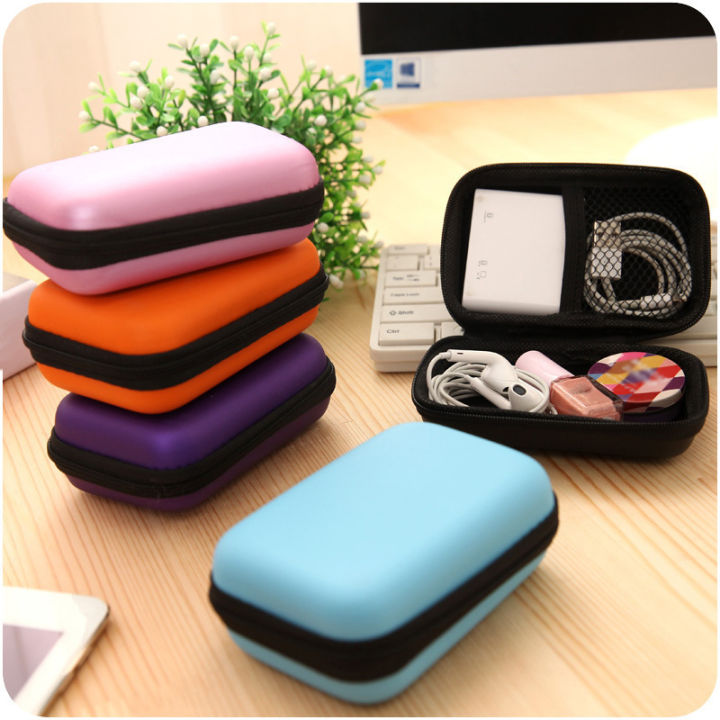 Portable Mini Data Cable Storage Bag Phone Charger Headset Storage Box ...