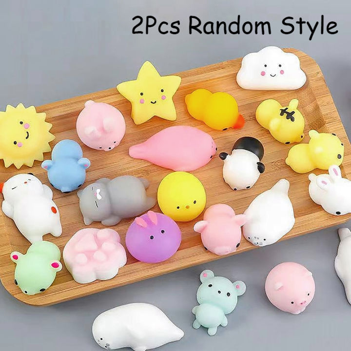 2/5/10Pcs Mini Animal Squishy Toy Squeeze Ball Toys Fidget Toys Pinch ...