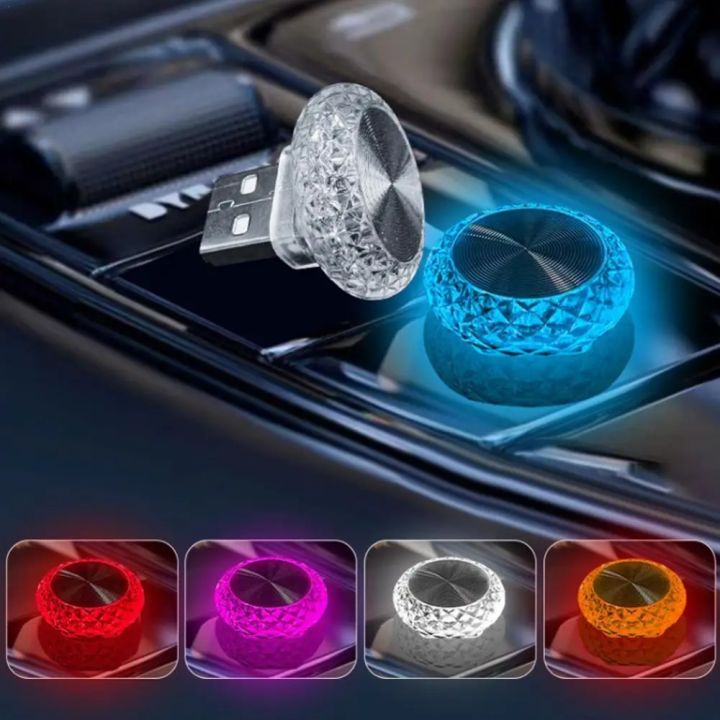 Mini LED Decorative USB Ambient Light Plug Play Portable Auto Interior ...