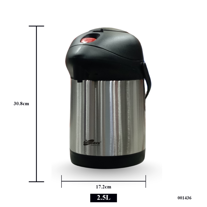 Stainless Steel Thermos – 2.5L Premium Stainless SteelTea Coffee Drinks ...