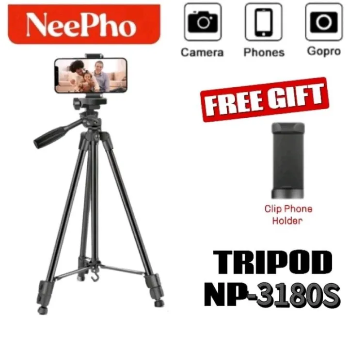 NeePho NP-3180S Professional Camera Tripod Stand with Bluetooth Remote ...