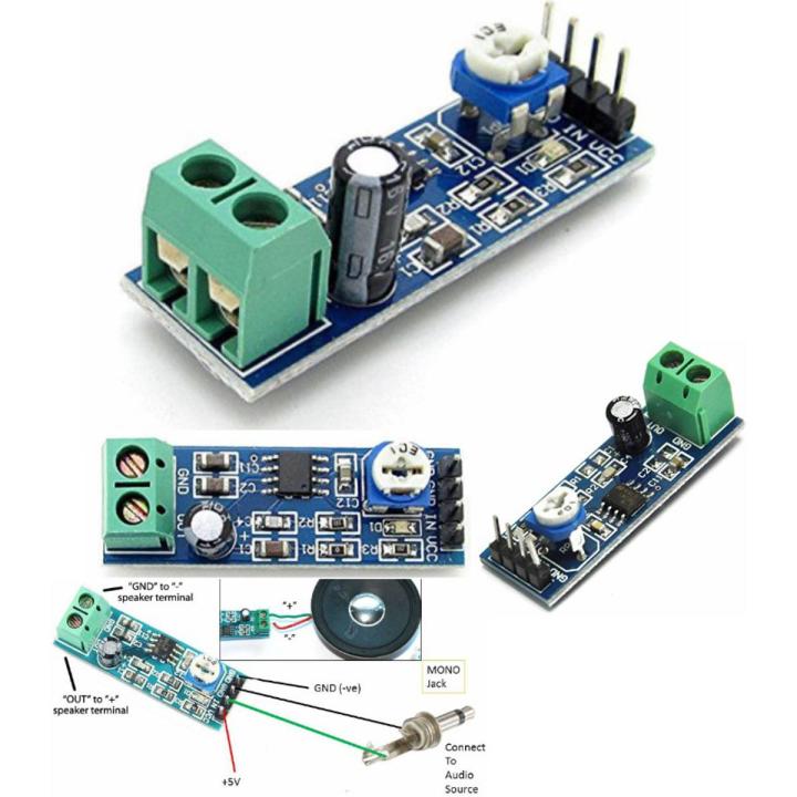 LM386 Audio 200 times gain Amplifier Module | Daraz.pk