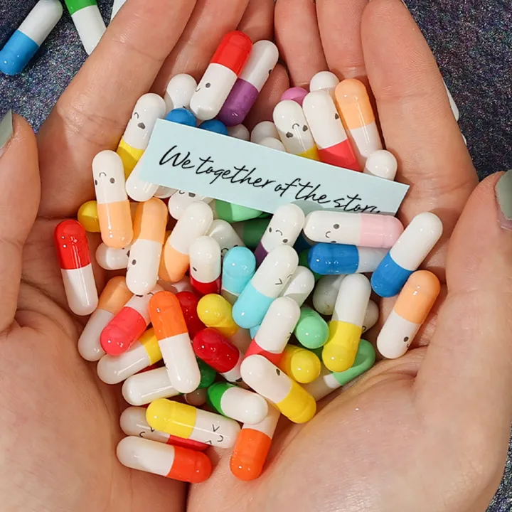 100Pcs/Bag DIY Love Letter Message Capsules Clear Plastic Capsules Gift ...