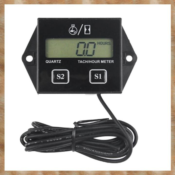 Engine Digital Display Tach Hour Meter Gauge Inductive Speedometer Car Stroke Tachometer ...