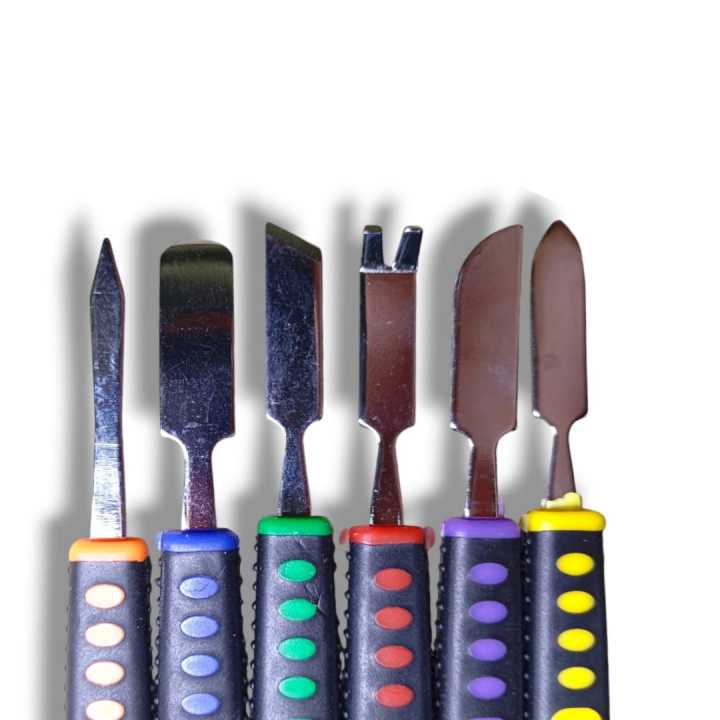 6PCS Dual-End Metal Spudger Pry Tool Set | Tablet & Phone Screen Opener ...