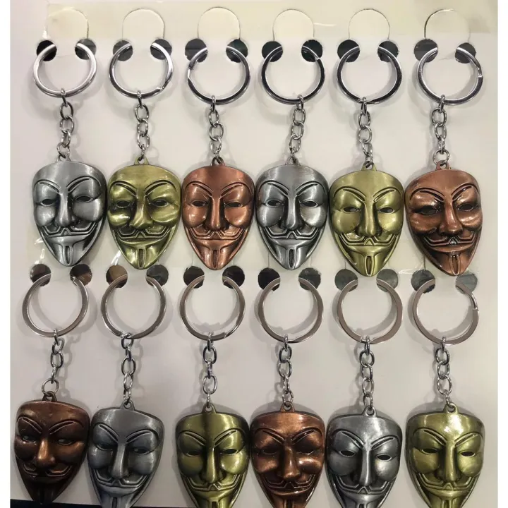 Vendetta Mask Shaped Metal Key Chain High Quality -KC-VMaskG40- (Pack ...