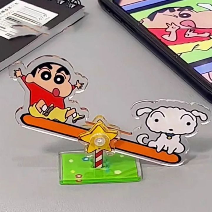 Figurines Acrylic Shin-Chan Seesaw Decoration Crayon Shin-Chan Seesaw ...