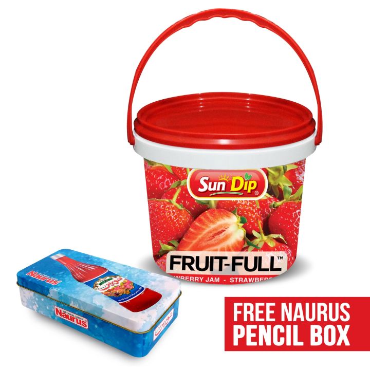 Sundip Strawberry Jam 1.8 Kg Bucket with Free Naurus Pencil Box | Daraz.pk
