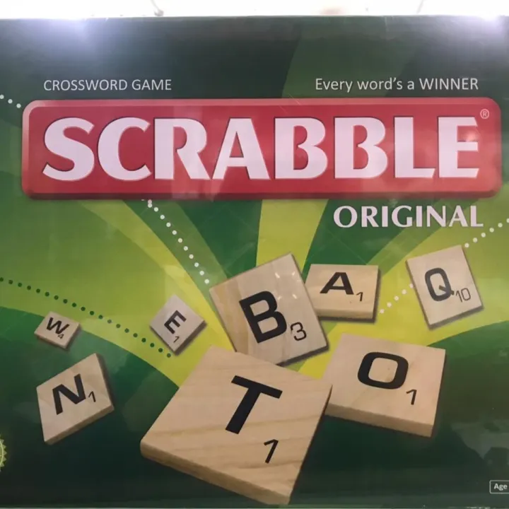 Scrabble Original Crossword Board Game Hard Laminated Board Large Size ...