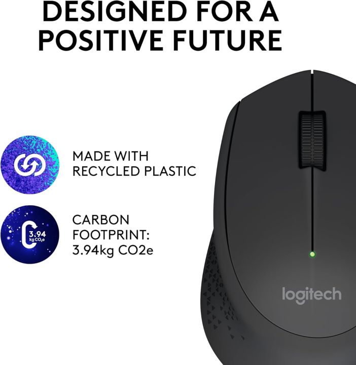 Logitech M280 : The Perfect Wireless Mouse for Office and Home Use +free Logitech mousepad m ...