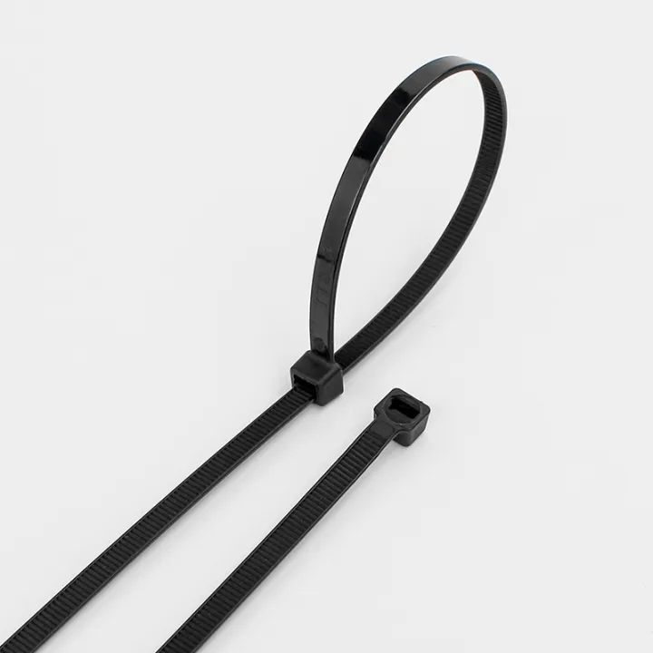 Self-Locking Plastic Nylon 100 Pcs Black Fastening Strap Cable- -Set ...