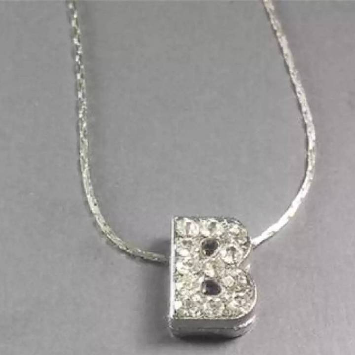 Alphabet B Stainless Steel Locket with silver chain | Daraz.pk