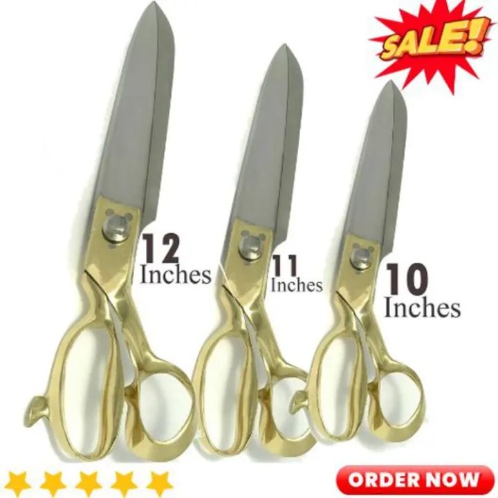 Tailoring Scissors for Cloth Inches Heavy Brass Handle Professional ...