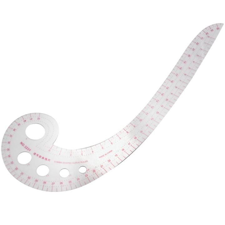 3X 11.8 Inch Long Comma Shaped Plastic Transparent French Curve Ruler ...