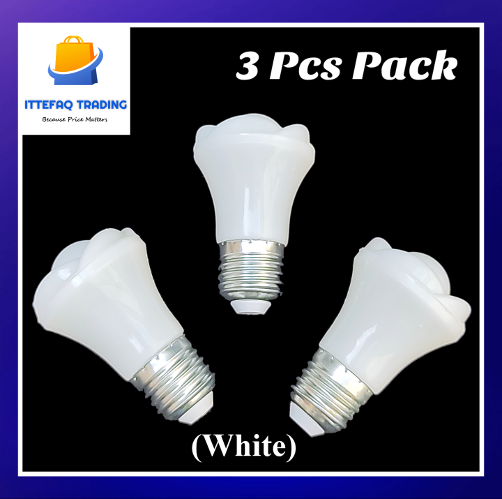 3 Pcs Led Night Bulb 1.5 Watts E27 Screw Type, B22 Pin Type Energy ...