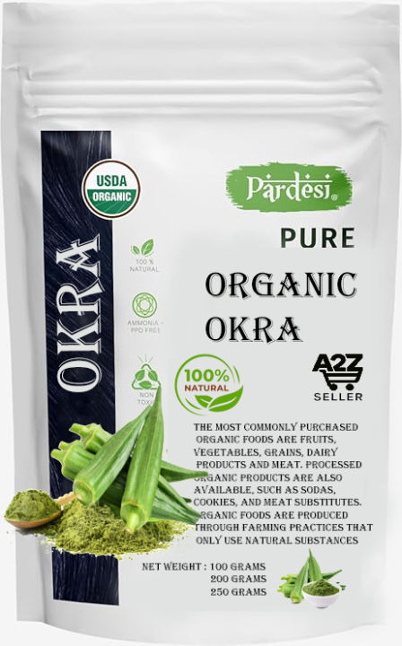 Premium Dry Okra (Bhindi) Powder 100g/200g/250g - 100% Natural, Gluten ...